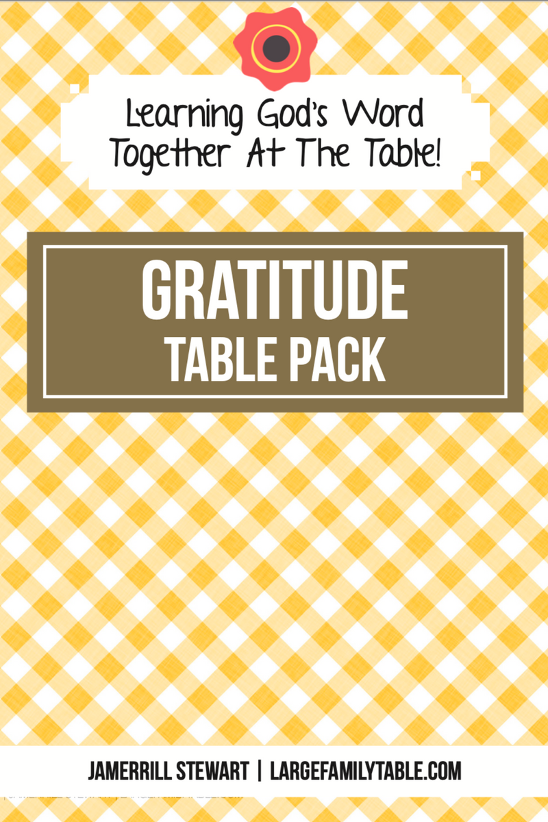Gratitude Table Pack {19 pages} – Jamerrill Stewart, Large Family Table ...