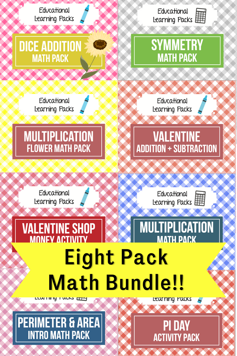 Super Mega Math Bundle: Eight Math Homeschool Activity Packs {89 pages ...