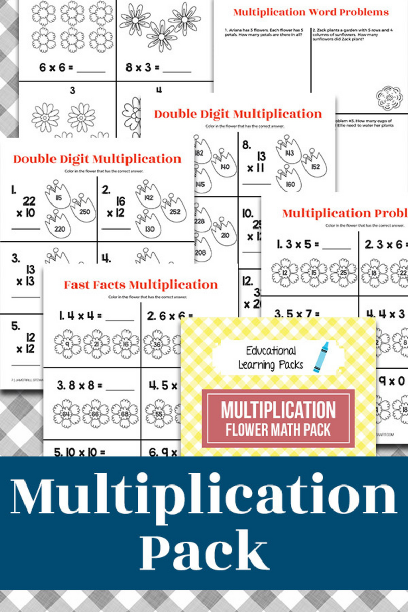 Multiplication Flower Math Pack {14 pages} – Jamerrill Stewart, Large ...