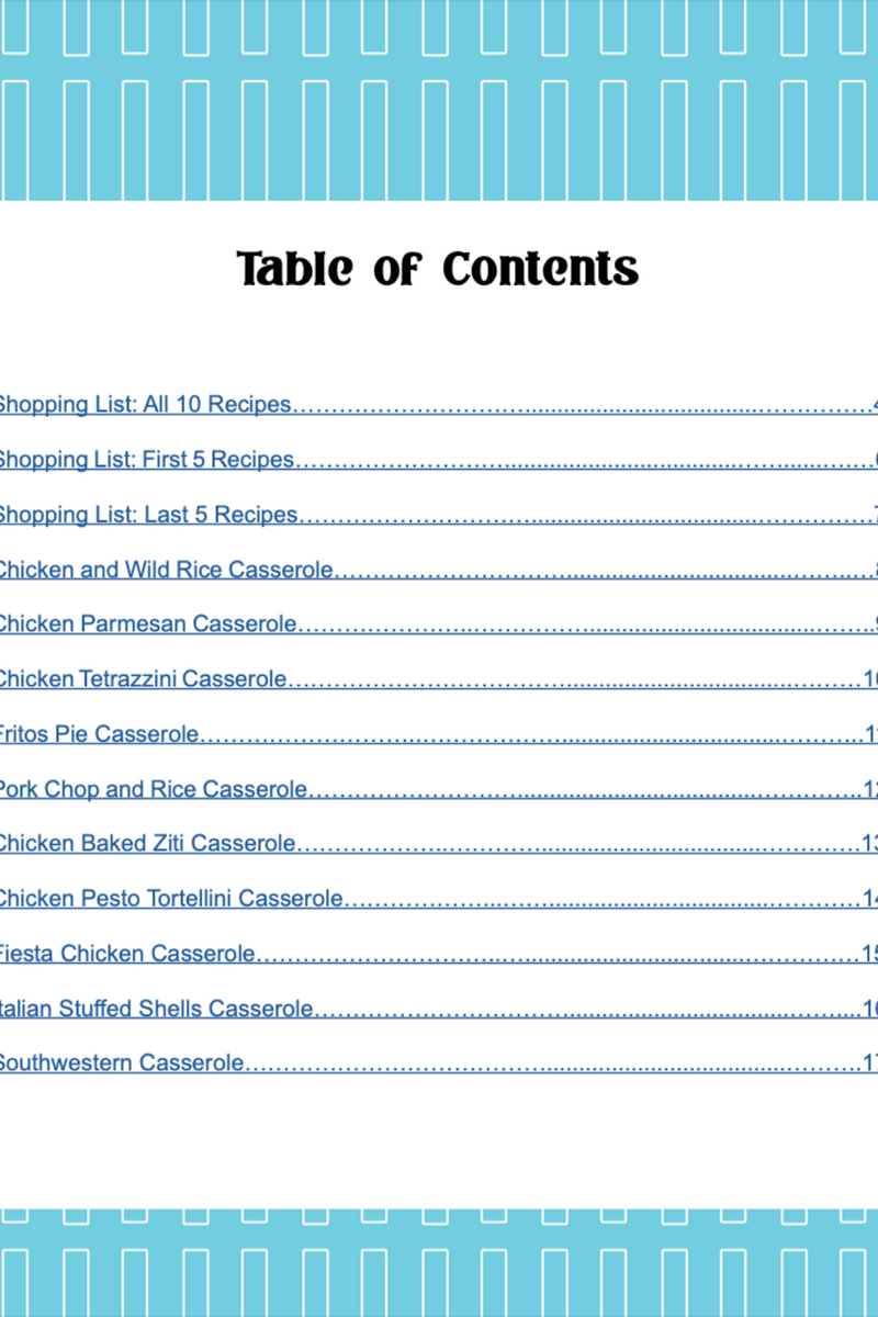 Casserole Dinners & Freezer Meals {17 pages} – Jamerrill Stewart, Large ...