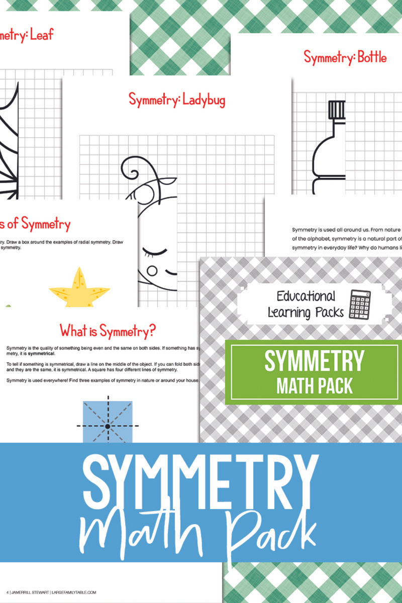 Symmetry Table Pack {11 pages} – Jamerrill Stewart, Large Family Table ...