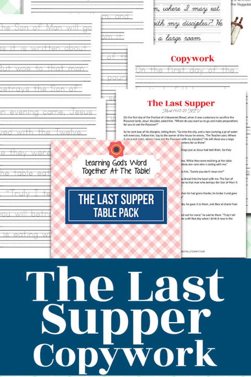 The Last Supper Table Pack {24 pages} – Jamerrill Stewart, Large Family ...