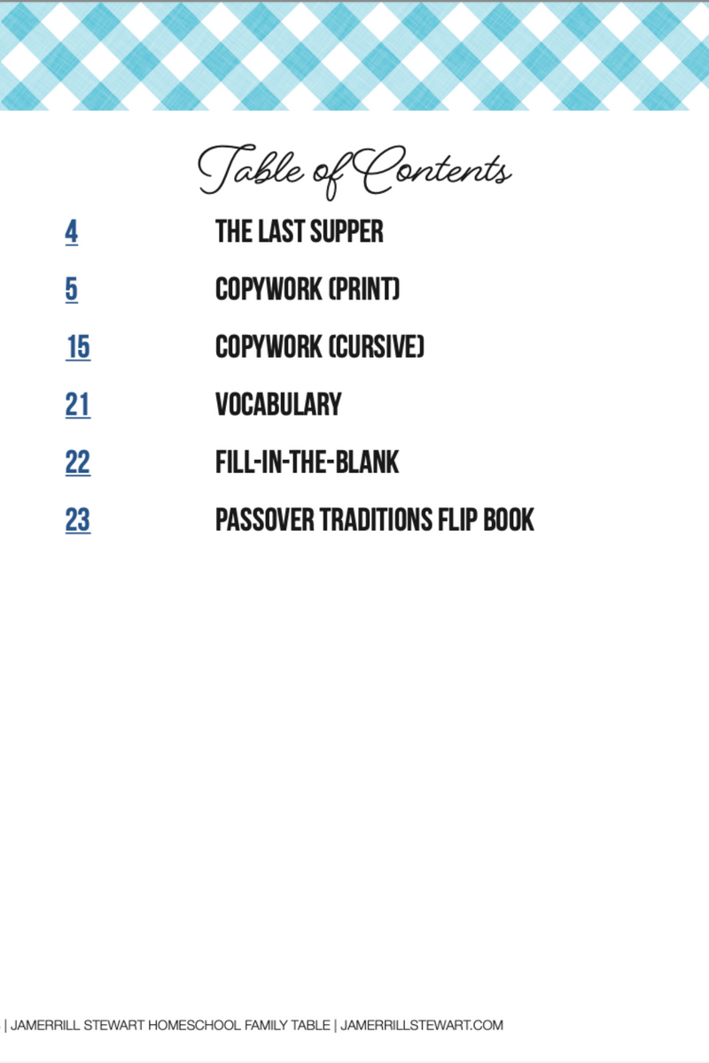 The Last Supper Table Pack {24 pages} – Jamerrill Stewart, Large Family ...